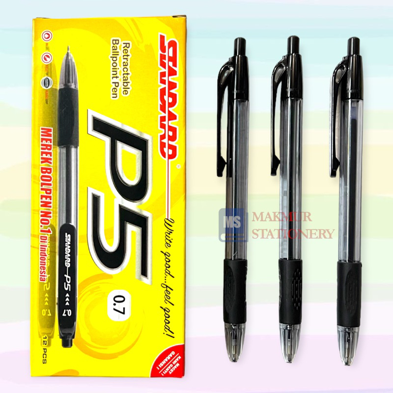 Jual Pulpen / Ballpoint / Pen Standard P5 (12 Pcs) | Shopee Indonesia