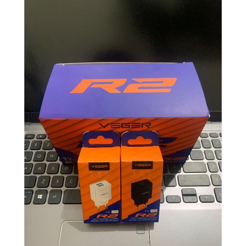 Jual VEGER R2 CHARGER (1 BOKS ISI 12 PCS) 2 USB PORT 2.4A 10W ORIGINAL ...