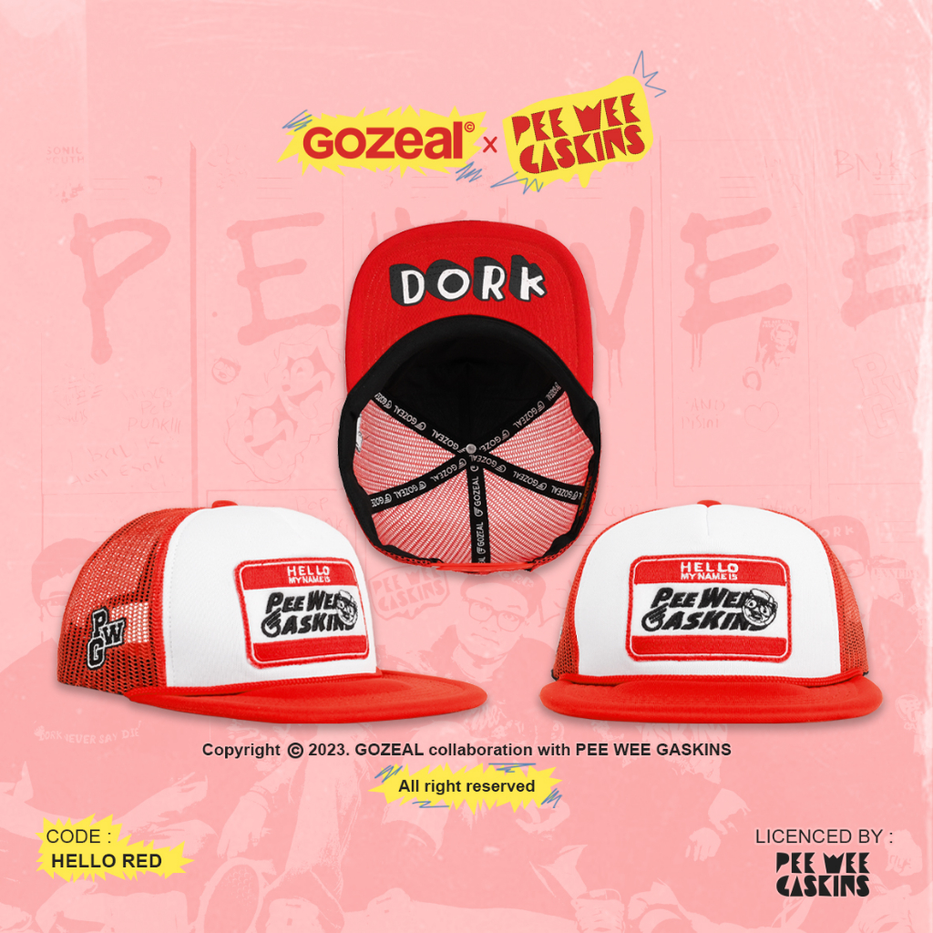 Jual X Pee Wee Gaskins | Trucker Hat | Dork Red | Shopee Indonesia