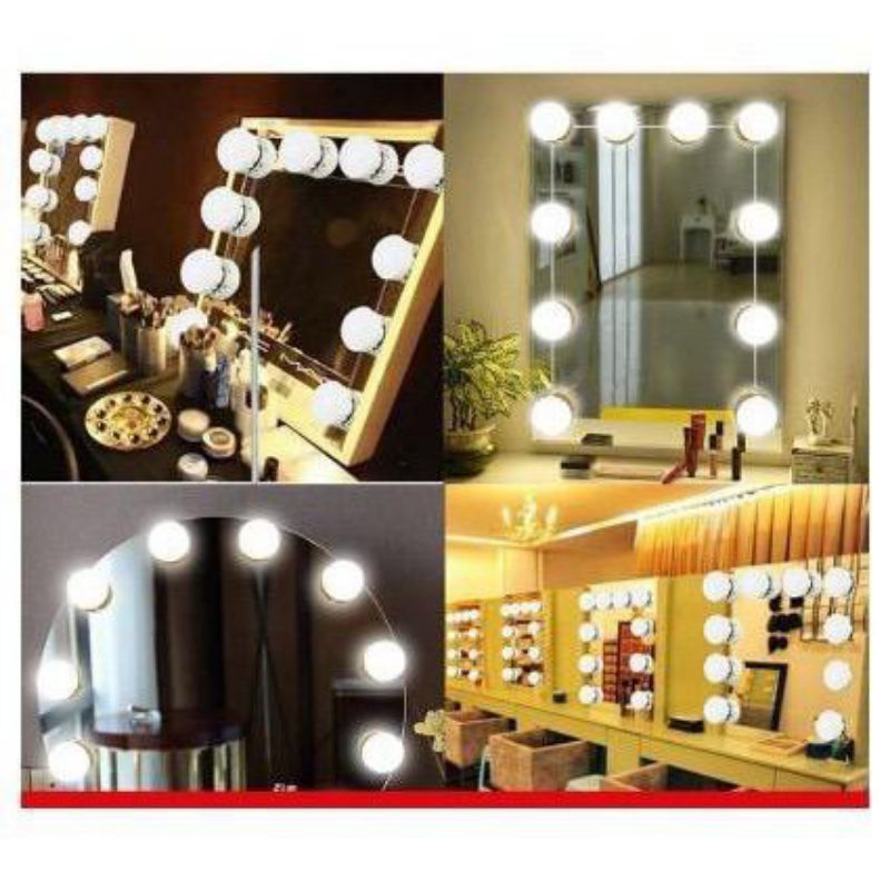 Jual Lampu Led Meja Rias Make Up | Lampu Kaca Rias Vanity Mirror Light ...