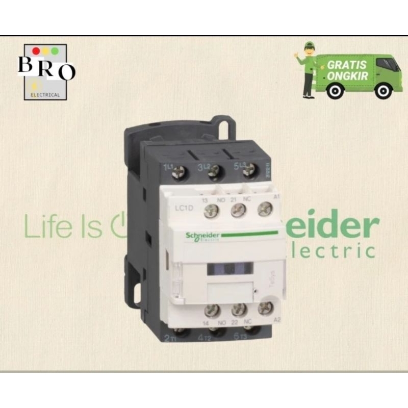 Jual CONTACTOR SCHNEIDER 3P 25A 220V LC1D09M7 | Shopee Indonesia