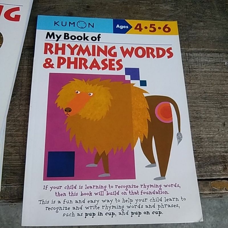 Jual Kumon My Book of Rhyming words, Rhyming words & Phrases, Easy ...