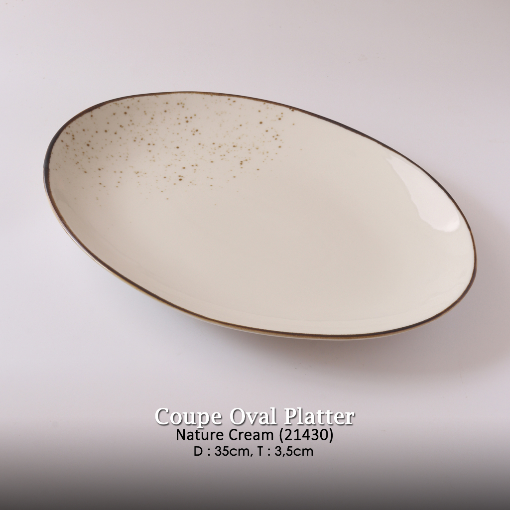 Jual NATE Piring keramik porcelain bentuk lonjong Oval, COUPLE OVAL ...