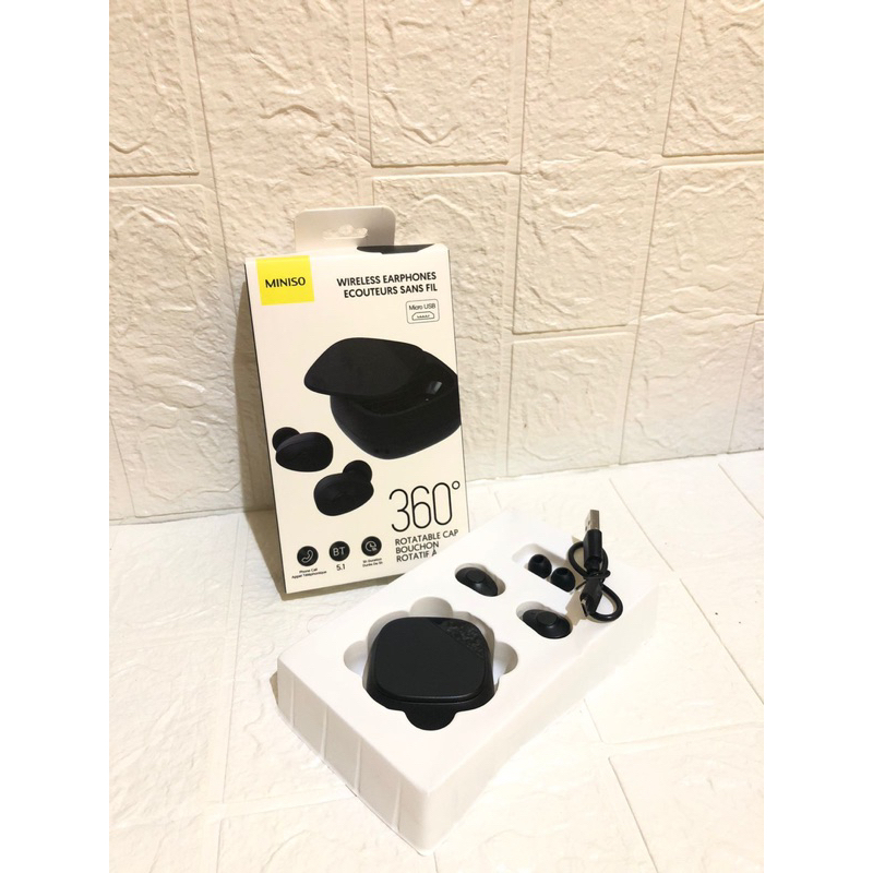 Jual Miniso Bluetooth Headset HD TWS Headphone True Wireless Earphone ...