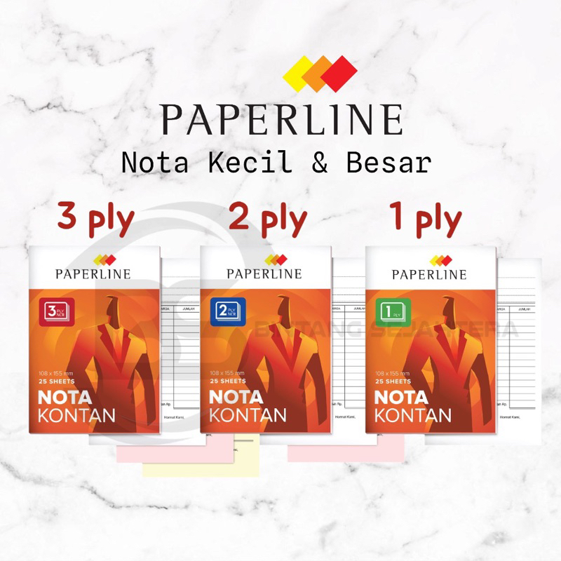 Jual PAPERLINE Bon Nota Kontan Kecil & Besar 1 ply | 2 ply | 3 ply - 10 ...