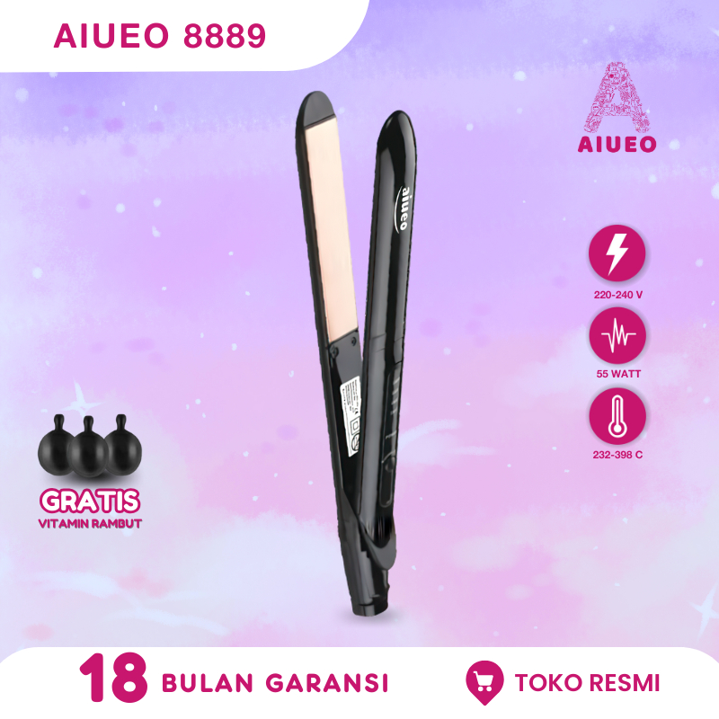 Jual Catokan AIUEO Chia - 8889 2in1 Alat Catok Meluruskan dan Keriting ...