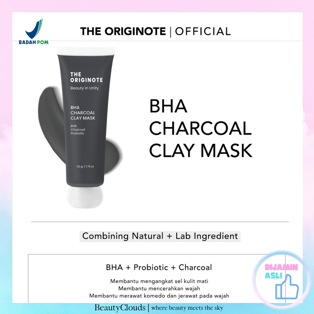 Jual [READY] THE ORIGINOTE BHA Charcoal Clay Mask - Masker Wajah Mud ...