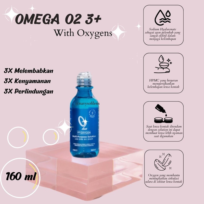 Jual Omega O2 3+ with Oxygen / Cairan Softlens / 160ml | Shopee Indonesia