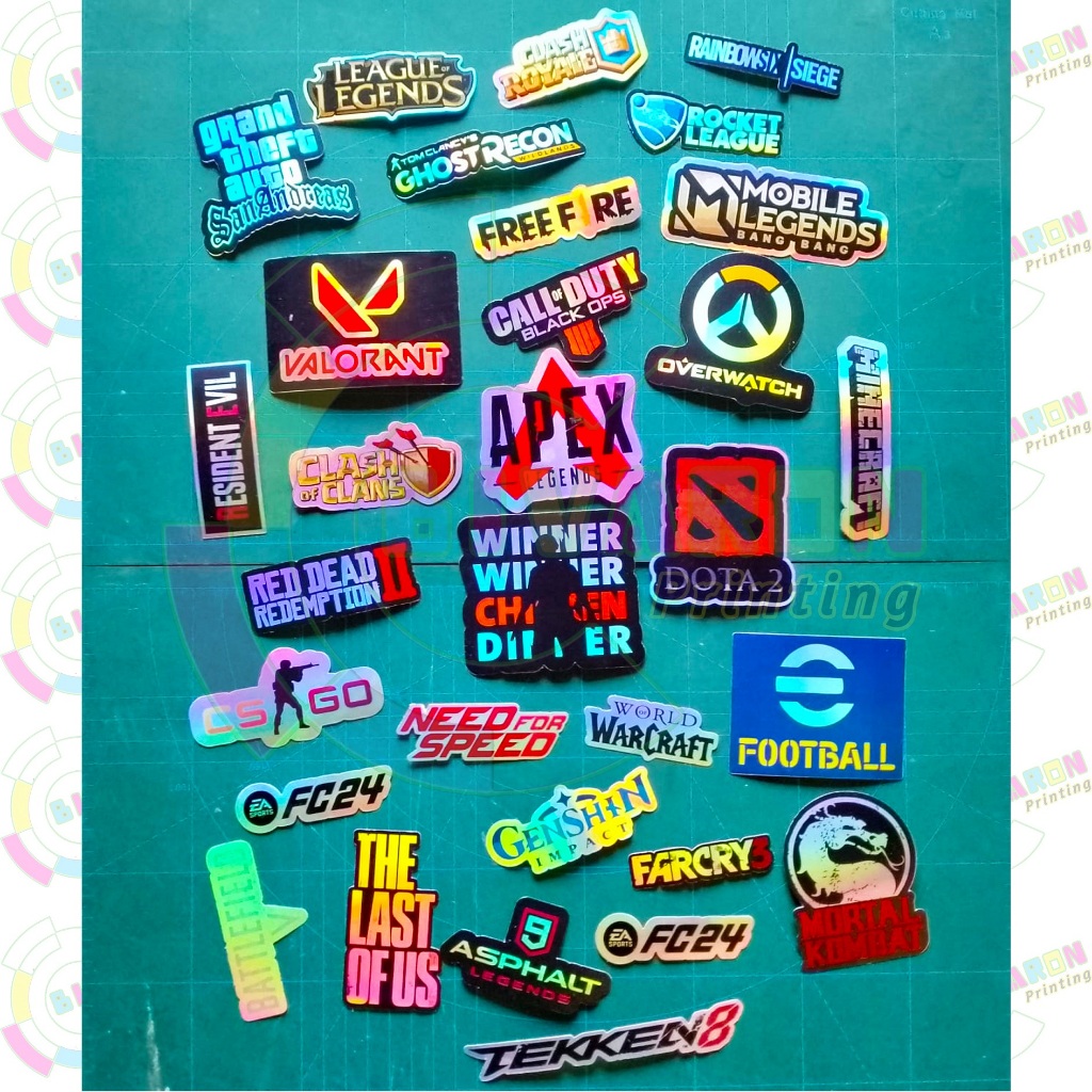 Jual Stiker game/stiker game mobile/PC hologram | Shopee Indonesia