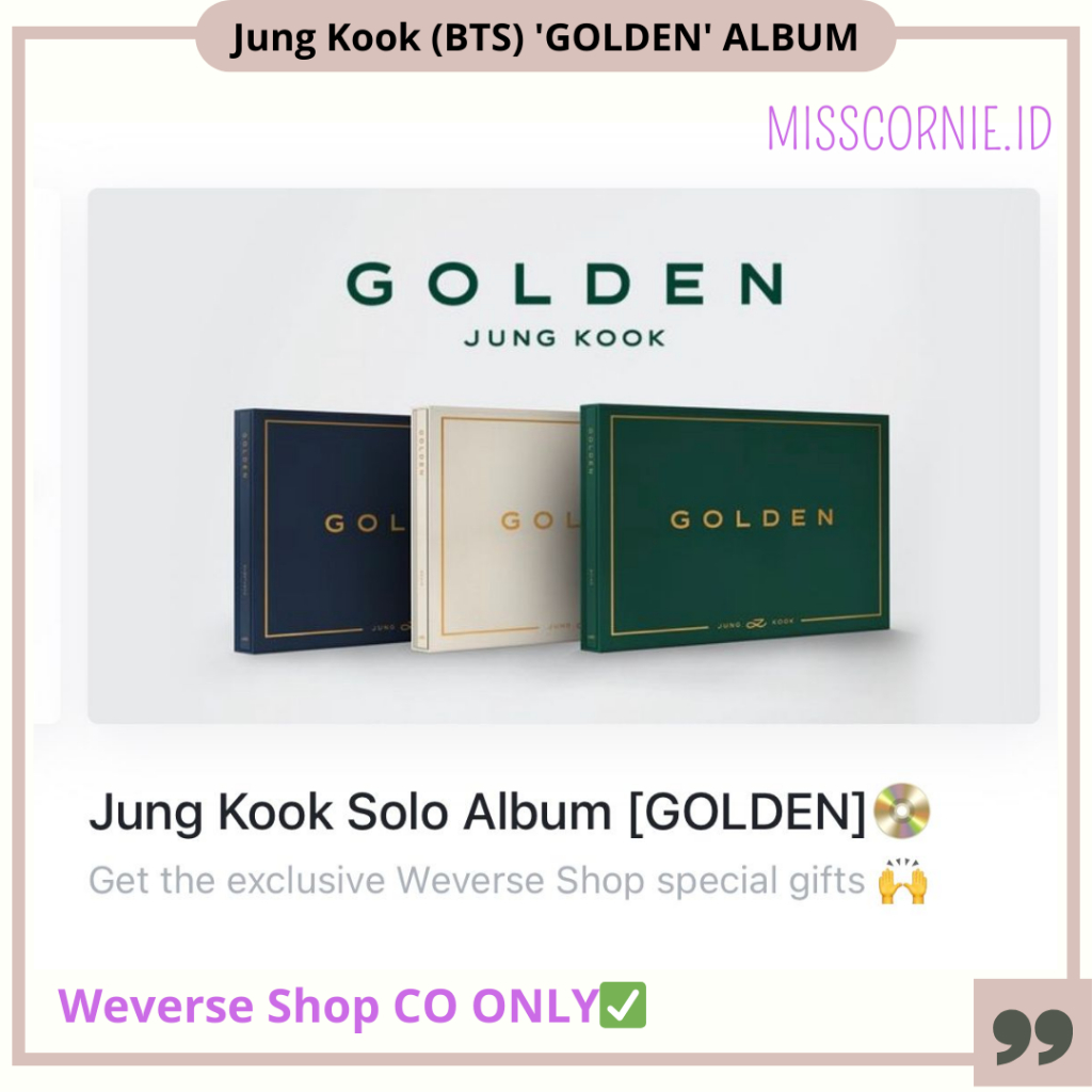 Jual [PO] Album JK Golden Jungkook Solo Album OFFICIAL | Shopee Indonesia
