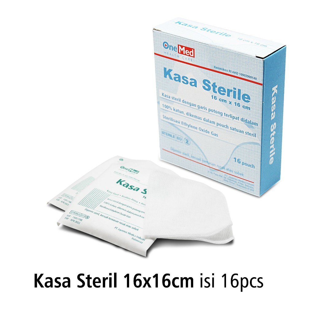 Jual ONEMED | Kasa Steril 16 x 16cm Isi 16 | Perban Pembalut Luka | P3K ...