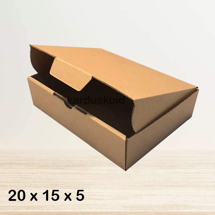 Jual Kardus 20 x 15 x 5 cm die cut tipe E Flute K150 box kotak karton ...