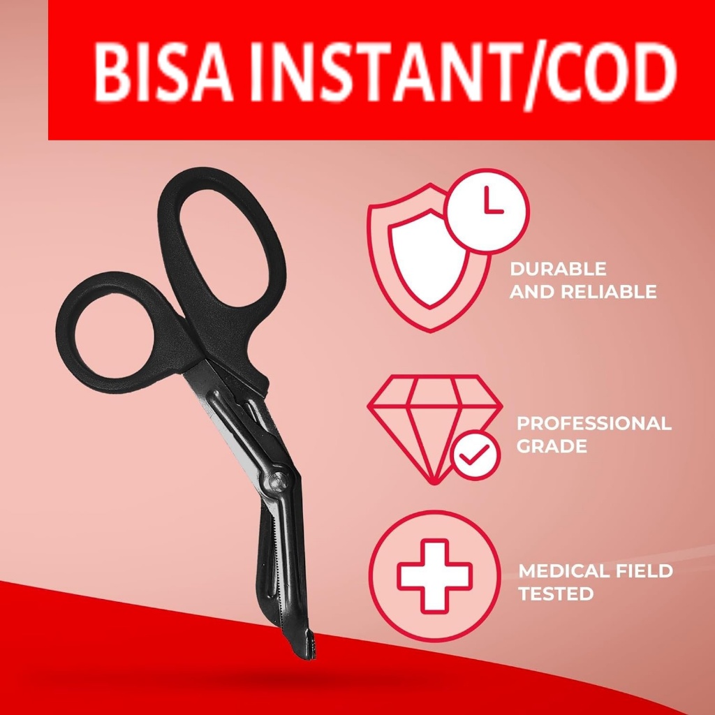 Jual (BISA INSTANT/COD) EDC Survival Serrated Scissor/Gunting Medis ...
