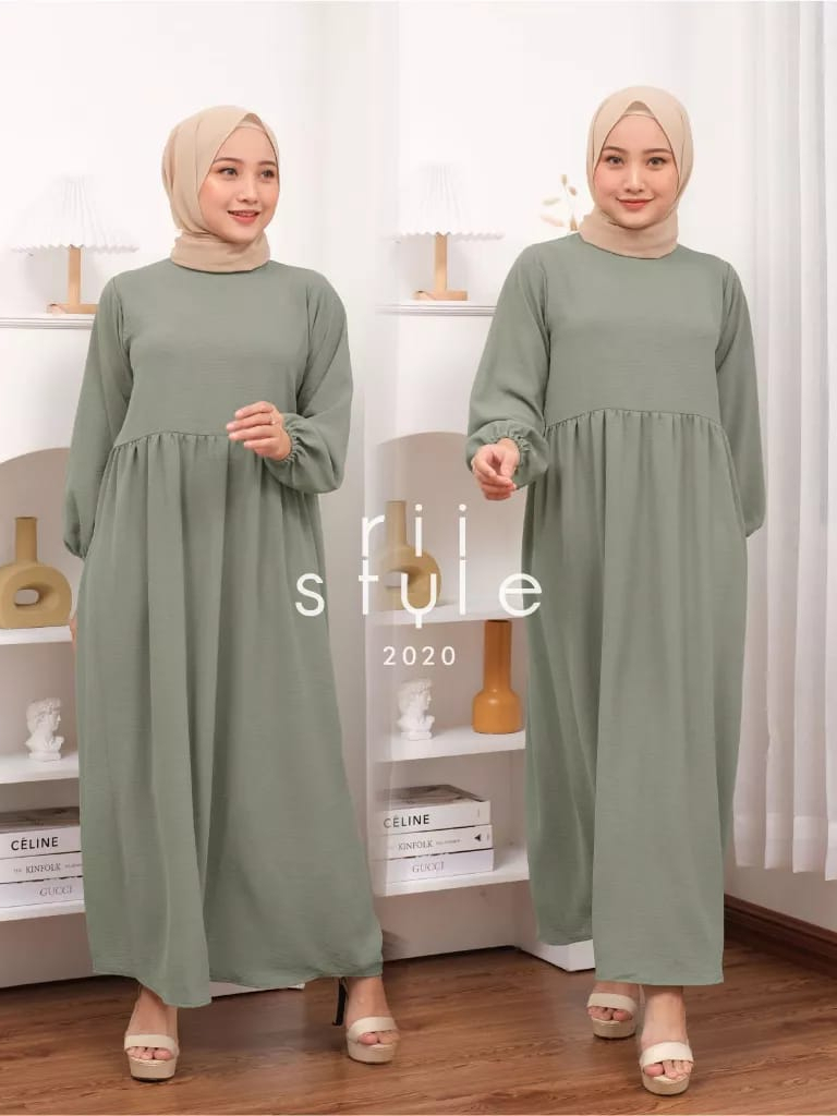 Jual LYODRA Midi Dress Crinkle Airflow Premium / Dress Midi Korea Style ...