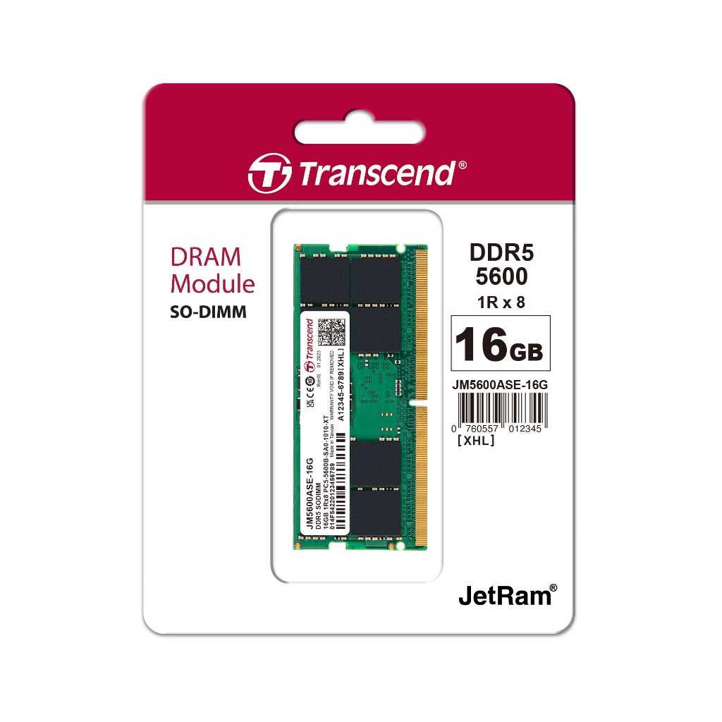 Jual Transcend DDR5 16GB 5600MHz Sodimm - RAM Laptop (JM5600ASE-16G ...