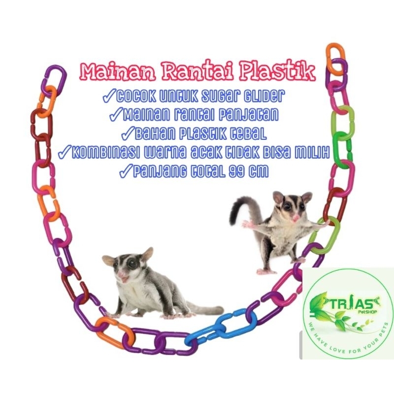 Jual Mainan sugar Glider/rantai plastik panjatan sugar glider/sugar ...