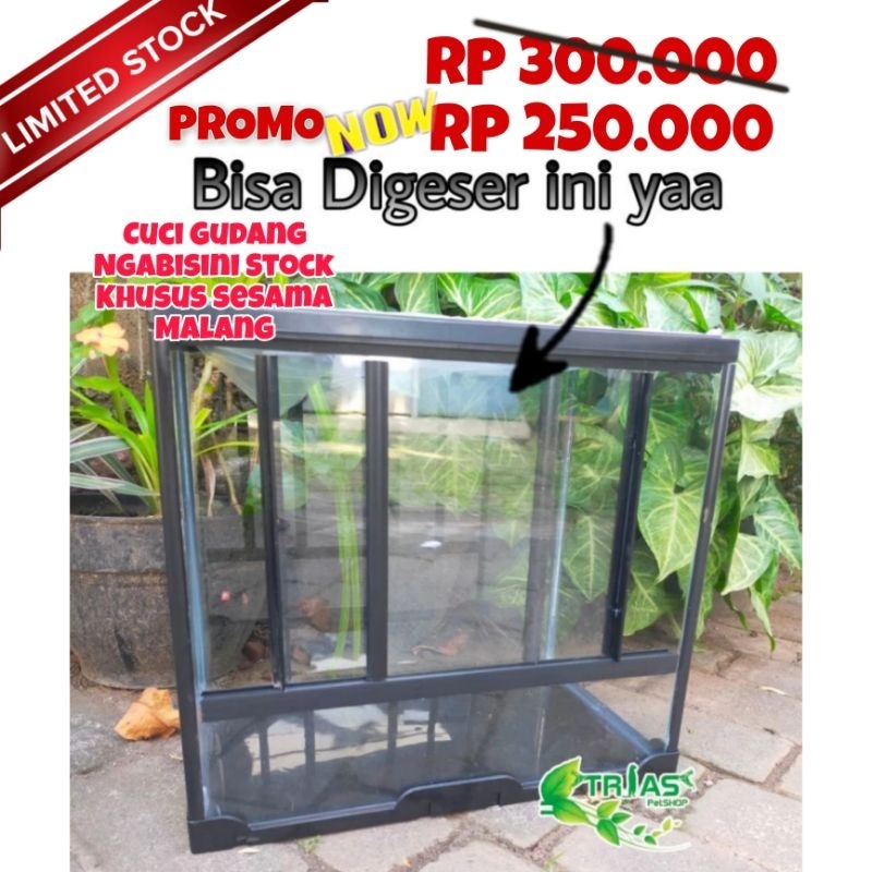 Jual NIKITA GLASS PET TERRARIUM/KANDANG REPTIL/KANDANG HEWAN/TERRARIUM CHAMELEON/TRIAS PETSHOP ...