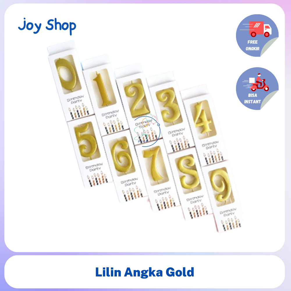 Jual Lilin Angka Gold 0-9 Lilin Ulang Tahun | Shopee Indonesia