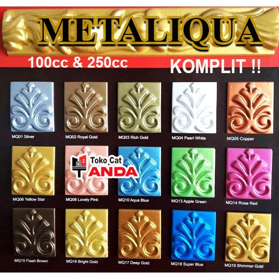 Jual Metaliqua Emas cat gold tembaga silver - Cat Metaliqua 100cc dan ...
