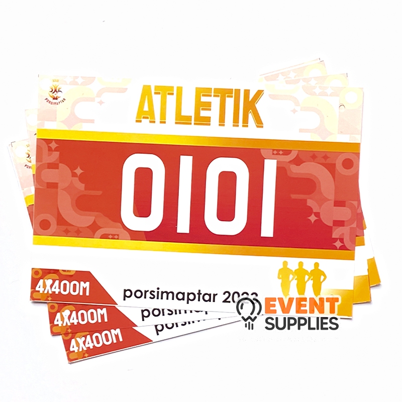 Jual Stiker Nomor Dada Custom BIB Number Color Run Event Lari | Shopee ...