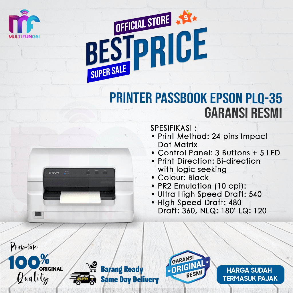 Jual Printer Passbook Epson PLQ-35 Garansi Resmi - PLQ35 | Shopee Indonesia