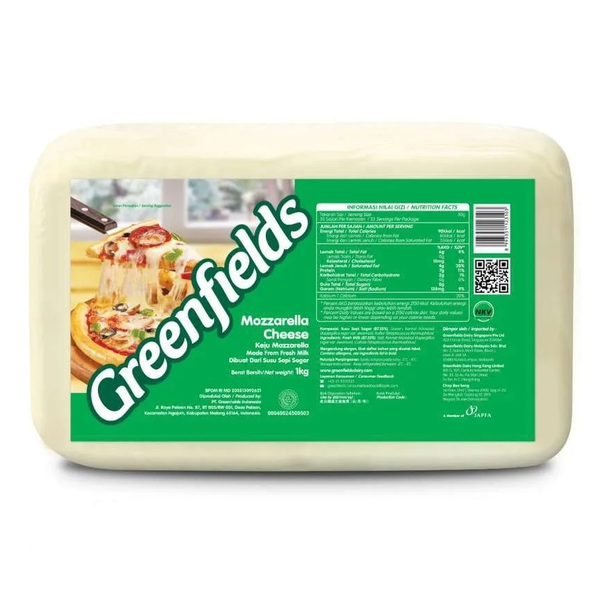Jual GREENFIELD CHEESE MOZZARELLA 1 KG | Shopee Indonesia