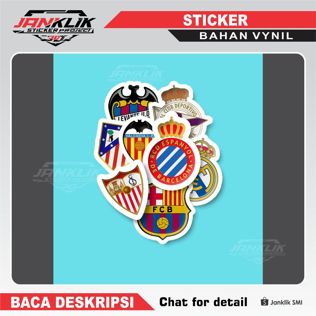 Jual LOGO STICKER CLUB BOLA | LAPTOP NOTEBOOK STICKER FILTER BOX VARIO ...