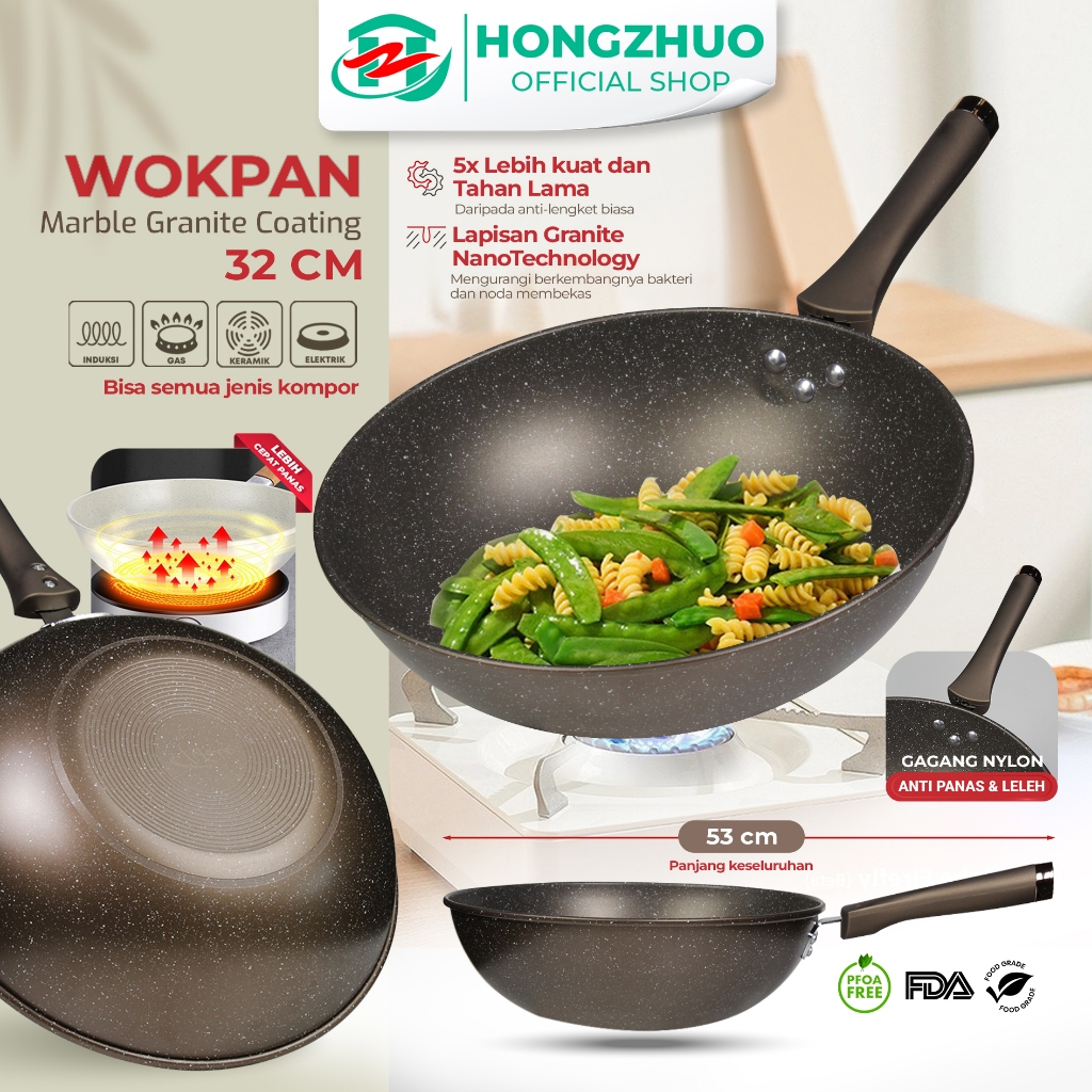 Jual Tifale by Hongzhuo Wajan Maifan YY2201 Fry Pan Bahan Batu Medis Anti Lengket 32cm Wajan ...