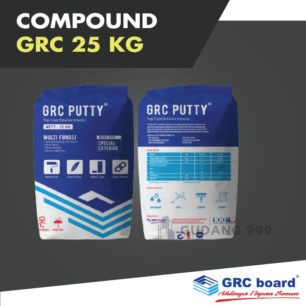 Jual GRC Putty 25 kg / Compound / Semen Mortar GRC / Dempul putty ...