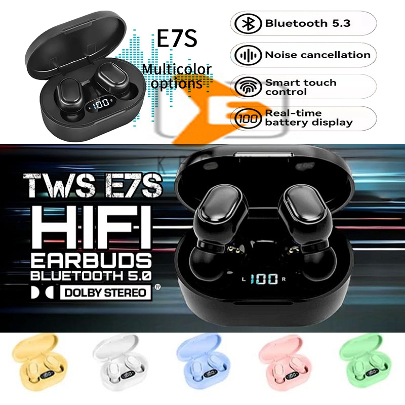 Jual KEEPWIN Macaron E7s TWS Wireless Headset Stereo HiFi Bluetooth Earphone IPX7 waterproof ...