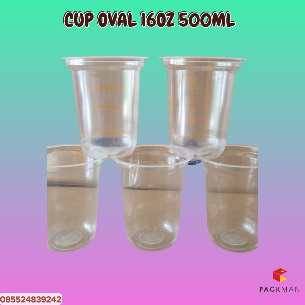Jual CUP OVAL 16 OZ 500 ML | Shopee Indonesia