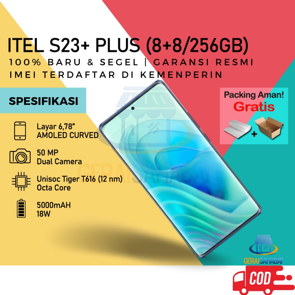Jual itel S23+ Plus 16GB(8+8GB) 256GB Amoled Curved NFC Garansi Resmi | Shopee Indonesia