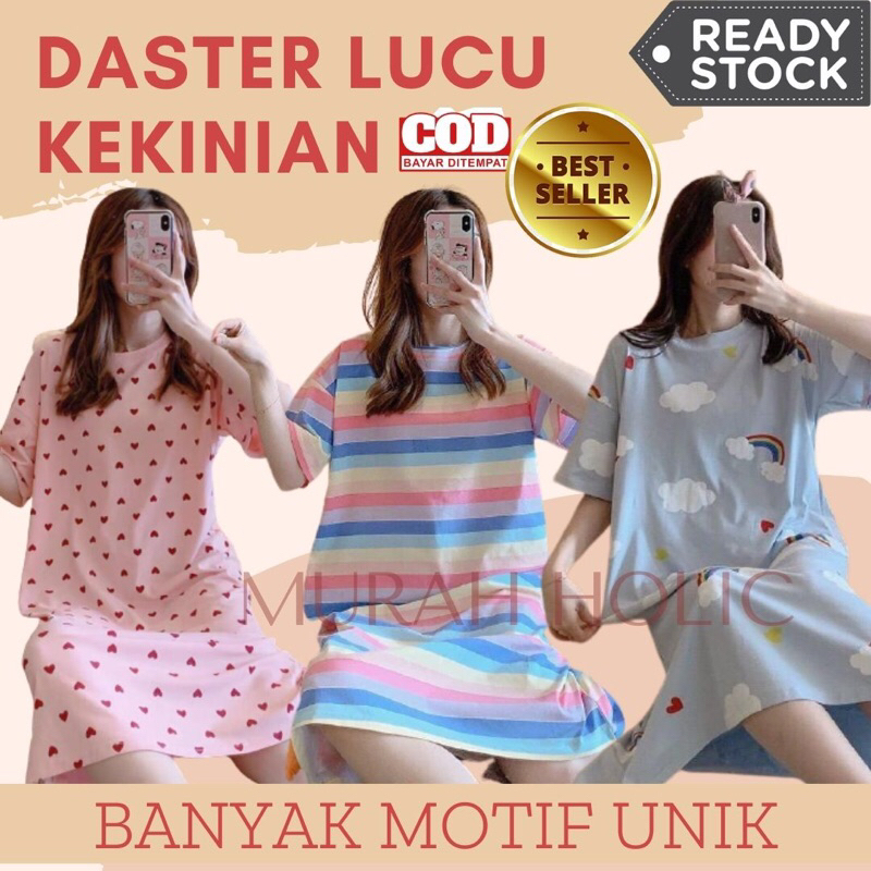 Jual Baju Daster Pendek Wanita Baju Tidur Cewek Lengan Pendek Motif ...