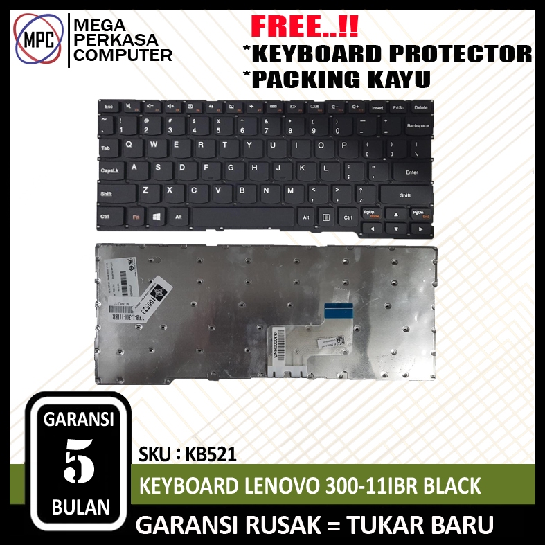 Jual Keyboard Laptop Lenovo Ideapad 300S 300-11ISK 300-11IBR 300-11iby ...