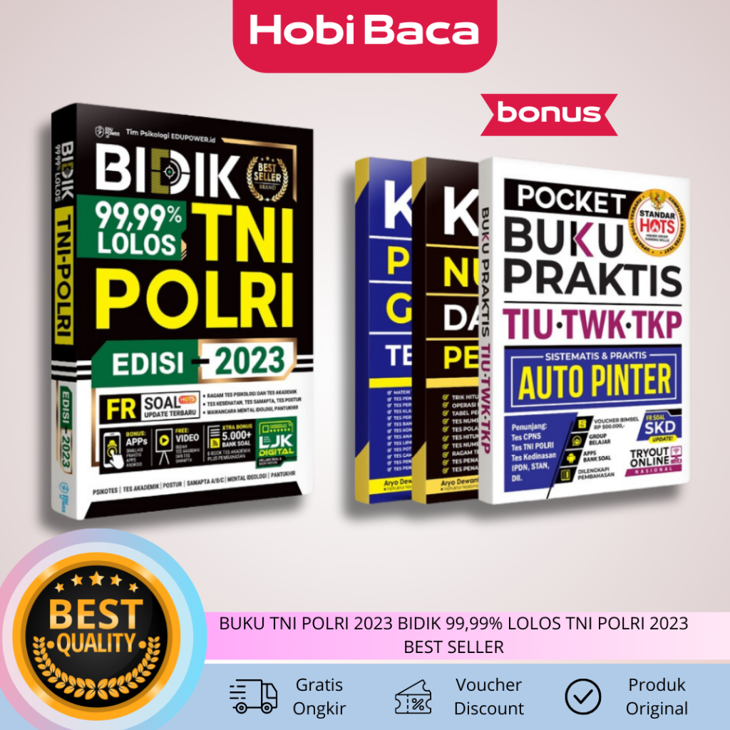 Jual BUKU TNI POLRI 2023 BIDIK 99,99% LOLOS TNI POLRI 2023 BESTSELLER ...