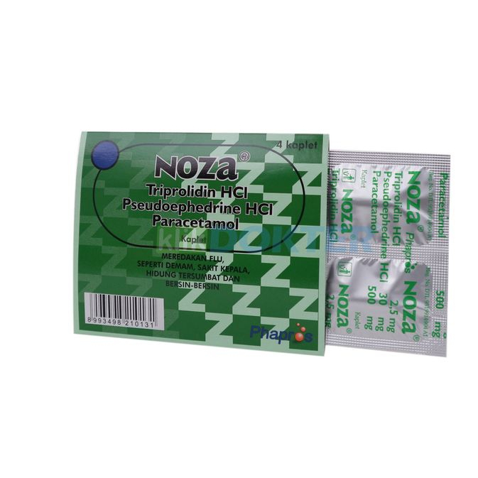 Jual NOZA Strip Isi 4 Tablet - obat pilek alergi / demam / sakit kepala ...