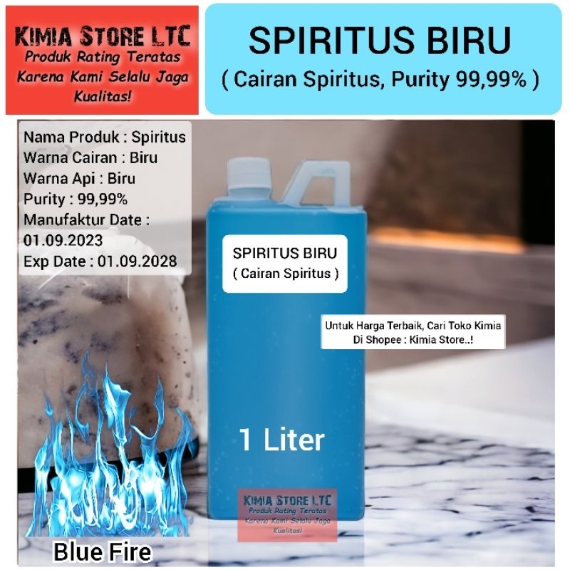 Jual Spiritus Biru 1 Liter / SPIRTUS 1 Liter ( Cairan Spiritus ) | Shopee Indonesia