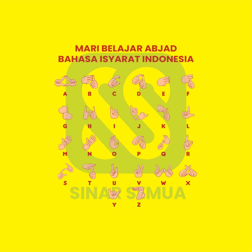 Jual Baju Unisex Bergambar Abjad Bahasa Isyarat Indonesia Bisindo Shopee Indonesia