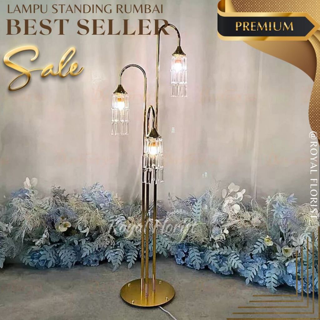 Jual Lampu Standing Pernikahan 1 Set Rumbai Akrilik/Lampu Hias Dekorasi ...