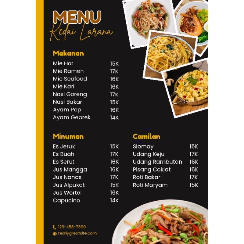 Jual Desain Menu makanan mewah dan aesthetic | Shopee Indonesia