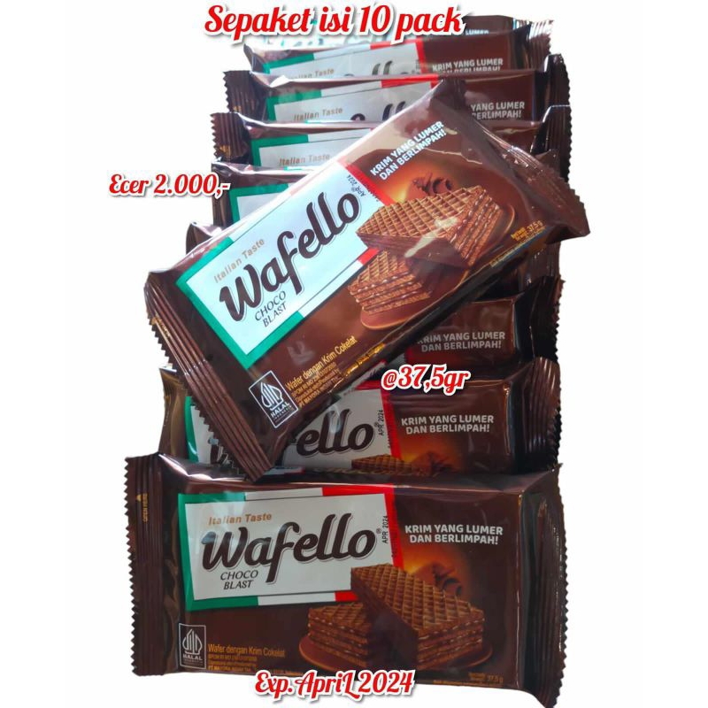 Jual Wafer Wafelo Coklat isi 10 pcs | Shopee Indonesia