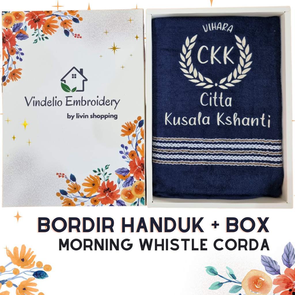 Jual Bordir Custom Nama Handuk Mandi Ekonomis Morning Whistle by Terry ...