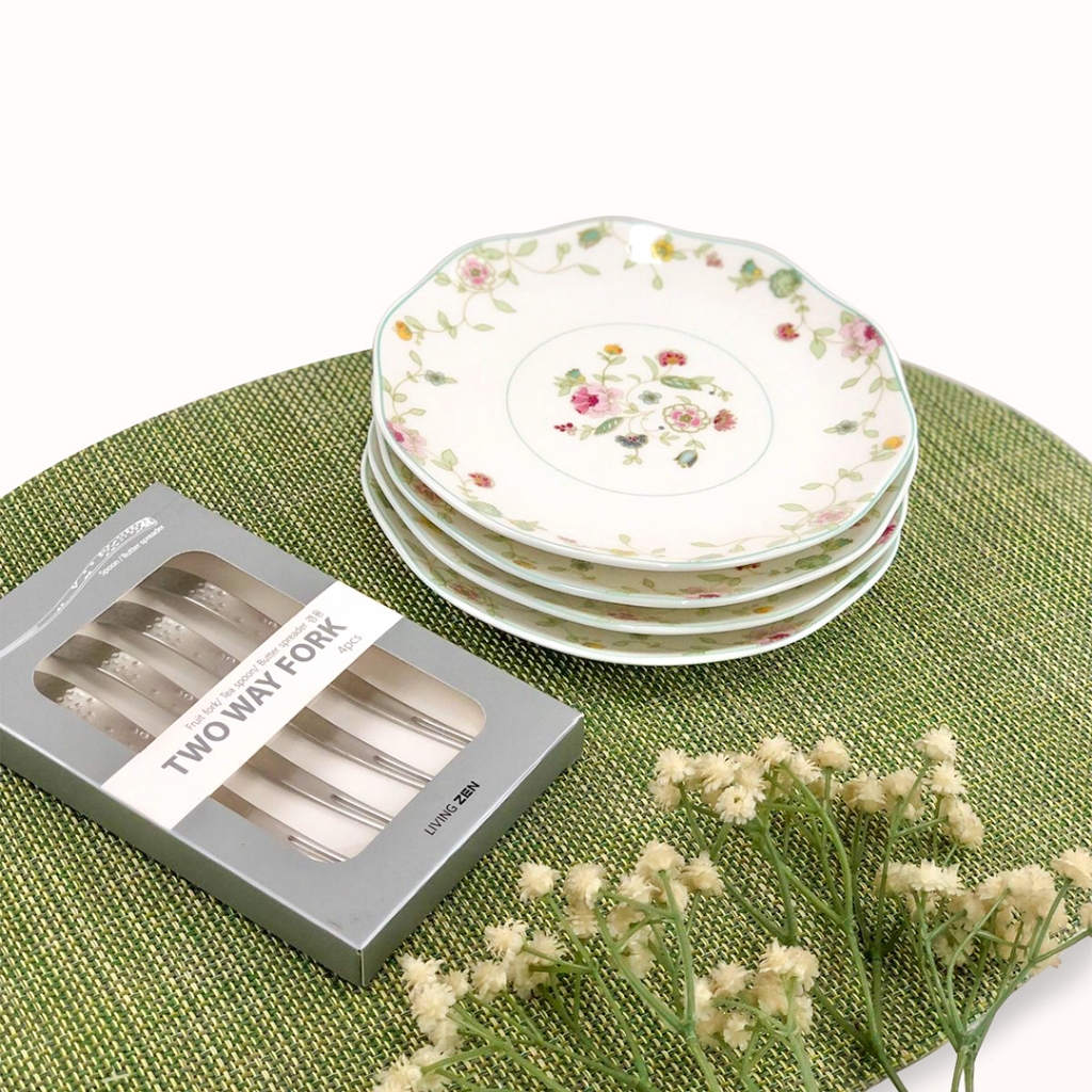 Jual Saint James Michelle Cake Set - Plate & Tea Fork | Shopee Indonesia