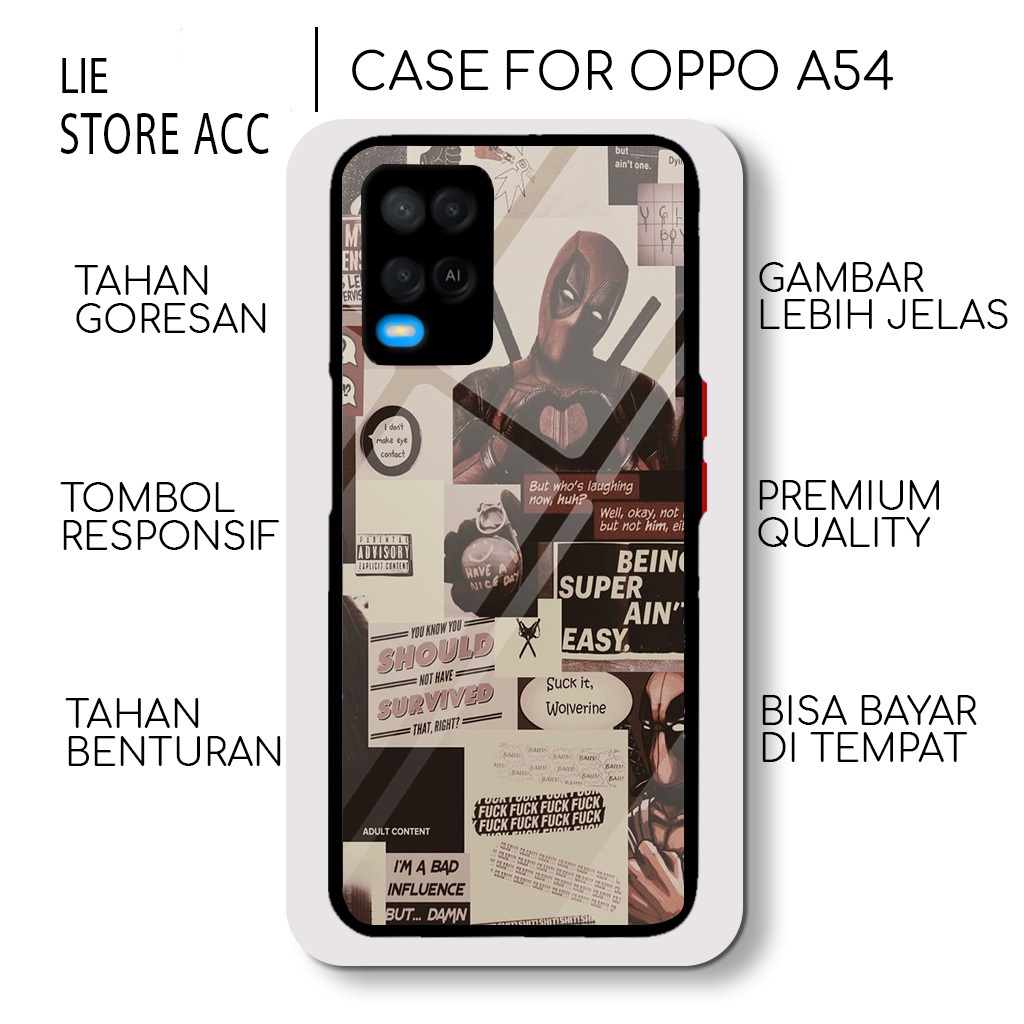 Jual Case OPPO A54 AETHETIC - PUTIH - BLACK - ASTEHTIC IPHONE Hardcase ...