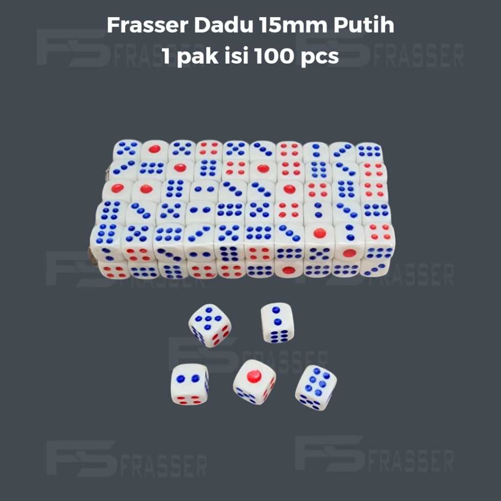 Jual Frasser Dadu Mainan Dadu Monopoli Dadu ular tangga Set Isi 100 1 ...