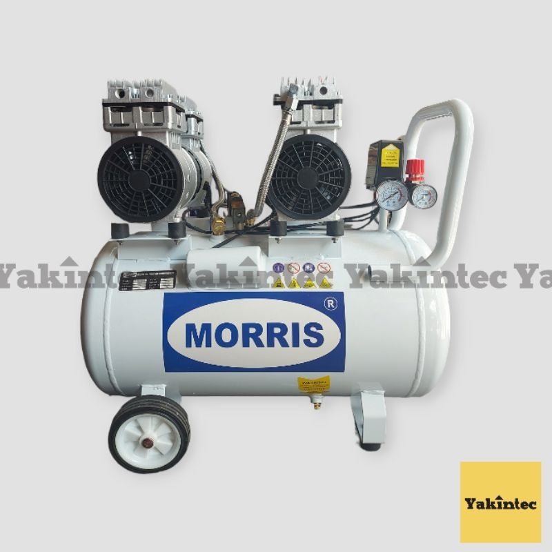 Jual Kompressor Angin 2HP MORRIS MOC 60-2 / Air Compressor Oiless 60 ...