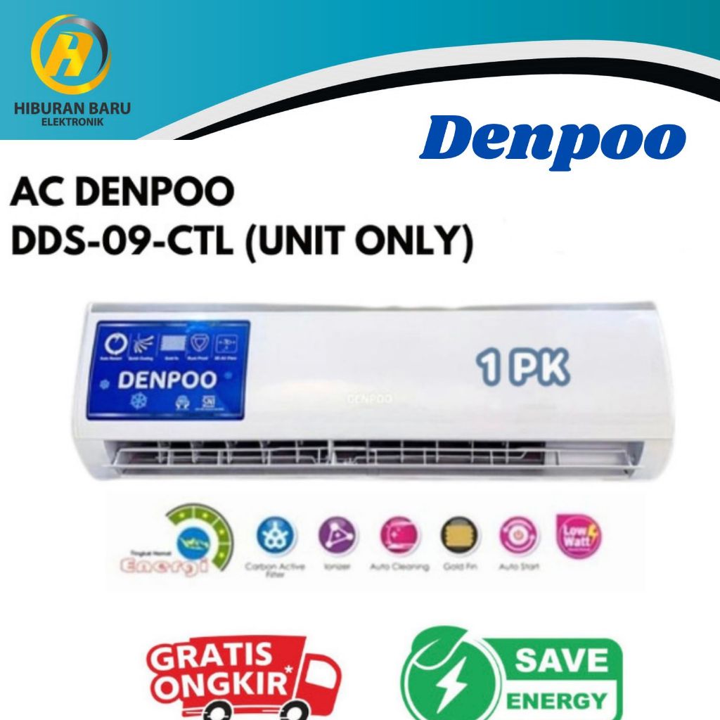 Jual AC SPLIT DENPOO 1 PK + PASANG INSTALASI DDS 09 CTL | Shopee Indonesia