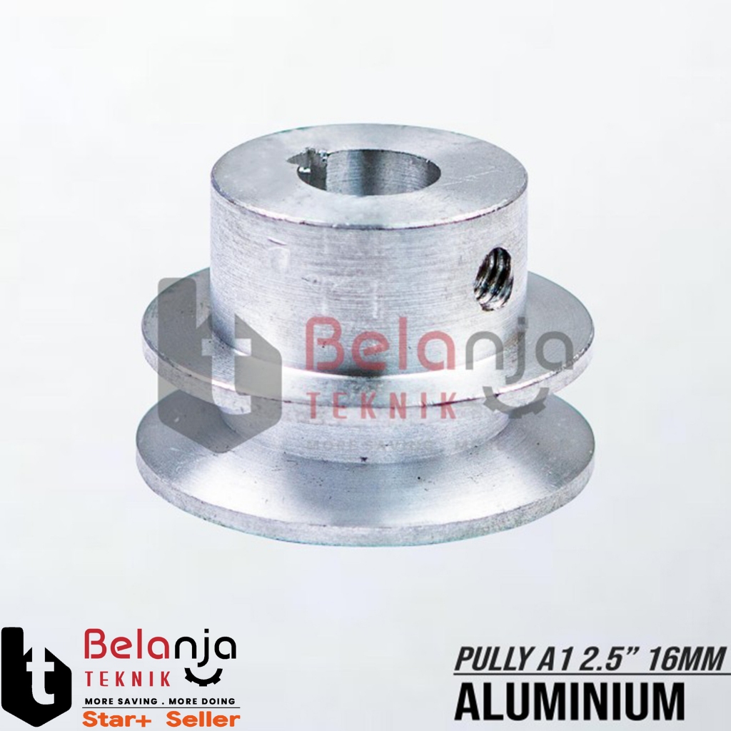 Jual Pully Alumunium A 1 Jalur 2.5" As 16 mm Pulley Puli A1 2.5 Inch As ...