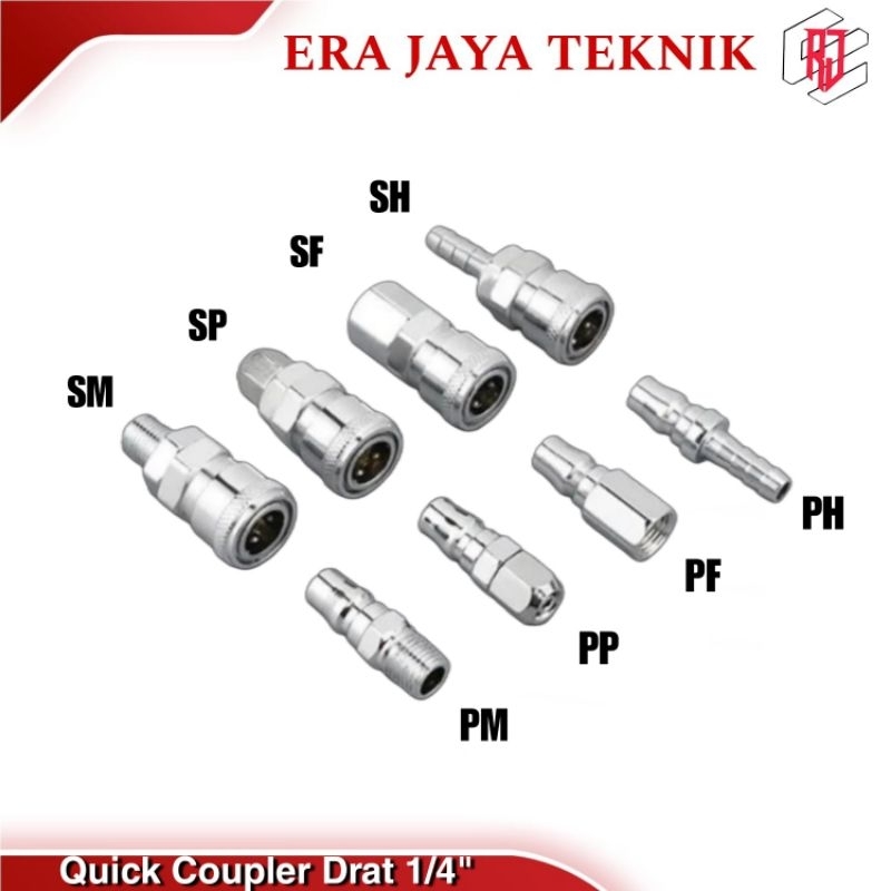 Jual Quick Coupler kompresor sambungan selang angin compressor 1/4 ...