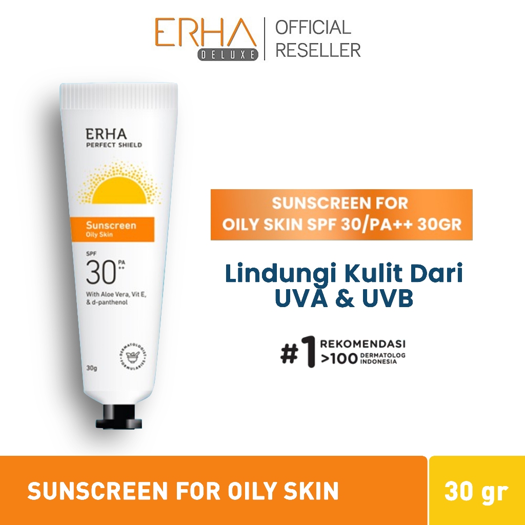 Jual ERHA Sunscreen Sunblock - Perfect Shield SPF30/PA++ / Tabir Surya ...